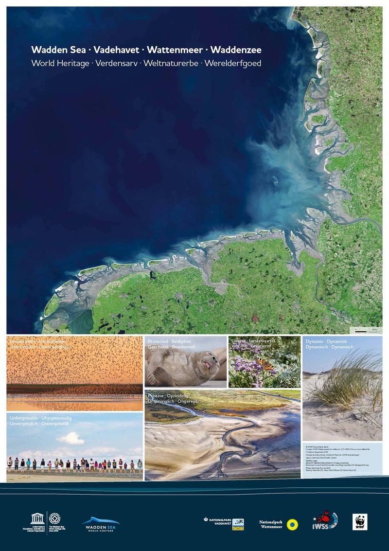 Wadden Sea World Heritage Satellite Poster | International Wadden Sea ...